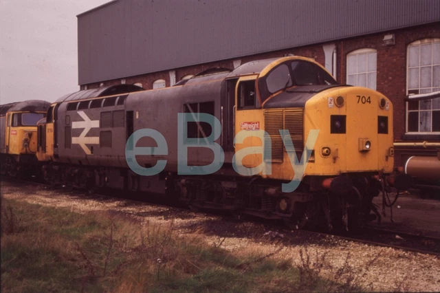 35MM RAILWAY SLIDE of Class 37 37704 @ Doncaster Works Copyright to ...