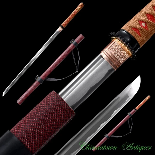 JAPANESE CHOKUTŌ STRAIGHT Sword Samurai Sword Katana Carbon Steel Sharp ...