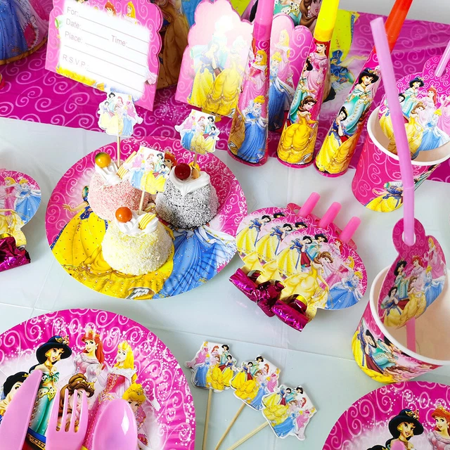 DISNEY PRINCESS BIRTHDAY Party Decorations Package Table Cloth Snow ...