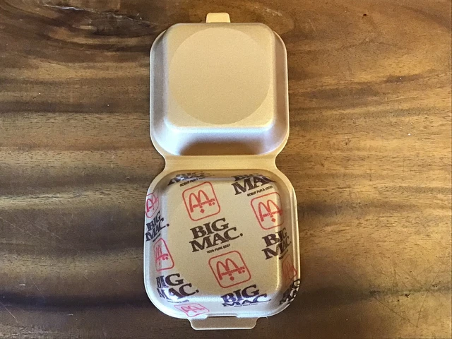 RARE VINTAGE 1980S McDonald's Styrofoam Clamshell FAST FOOD BURGER ...