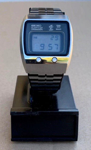 VINTAGE SEIKO QUARTZ LC 0634-5019 Digital Chronograph Stainless Steel £ ...