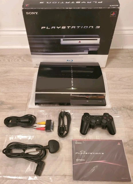 BOXED SONY PS3 CECHC03 60GB Console Backwards compatible plays Ps1/2&3 ...