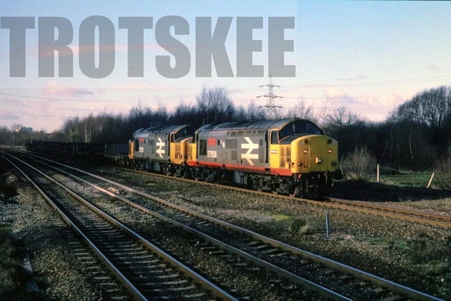 35MM SLIDE BR British Rail Diesel Loco Class 37 37506 Water Orton 1988 ...