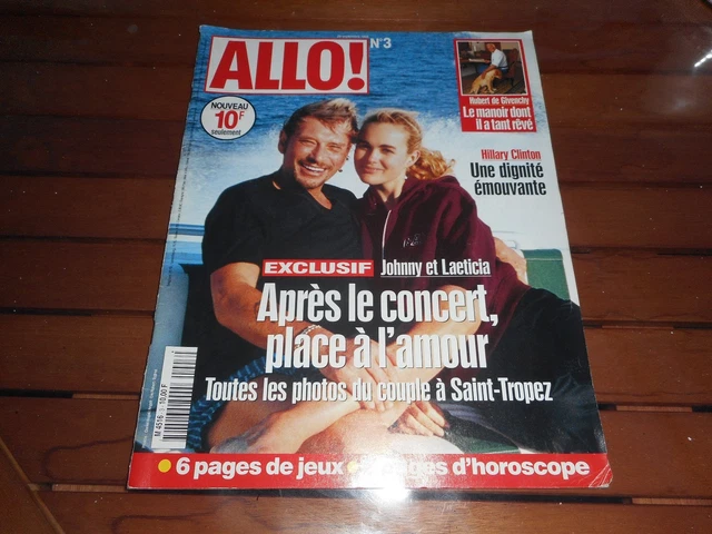 MAGAZINE ALLO! N°3 (Grand Format) 09/1998 - Johnny Hallyday EUR 24,90 ...