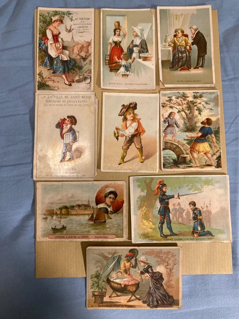 LOT DE 9 chromo lithographie images dessins divers EUR 8,00 - PicClick FR