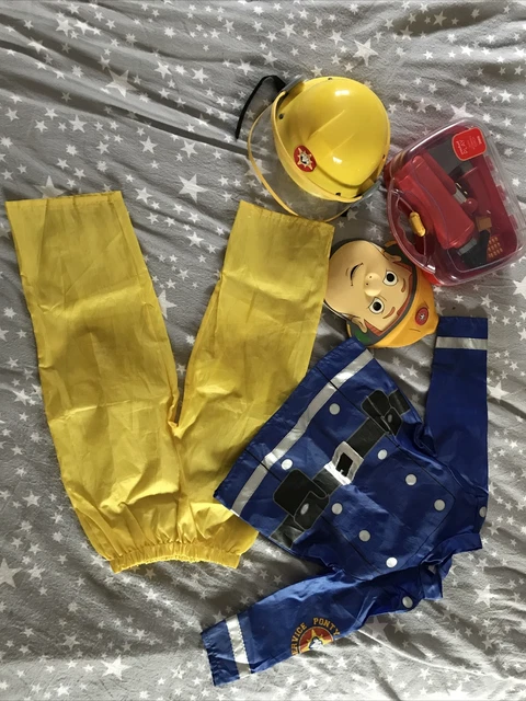 FIREMAN SAM COSTUME, Mask, Helmet And Fireman Playset age 3-5 years. £ ...
