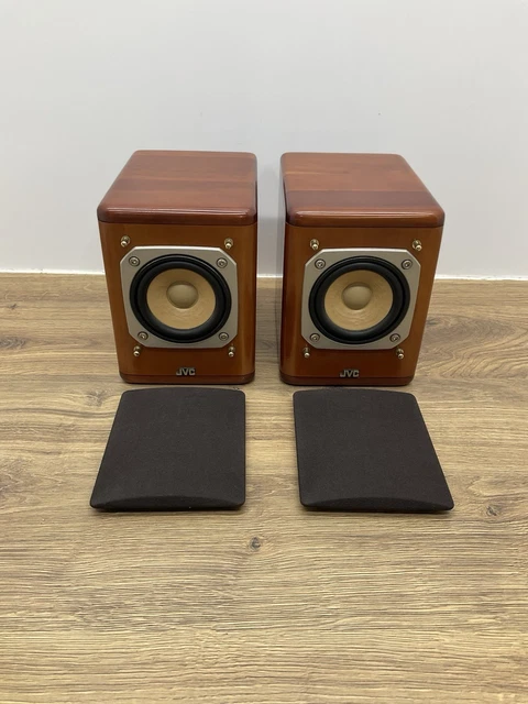 JVC SP-UX7000 MINI Bookshelf Desktop Speakers, Cherry Wood, Vintage ...