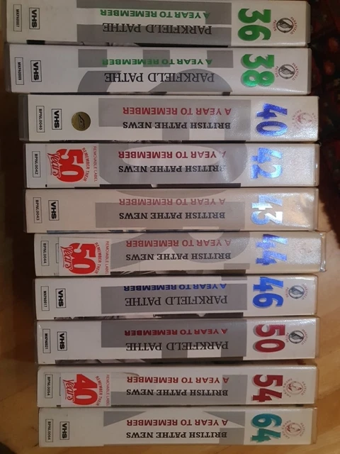 A YEAR TO Remember Pathe News VHS Bundle 10 Cassettes £14.99 - PicClick UK