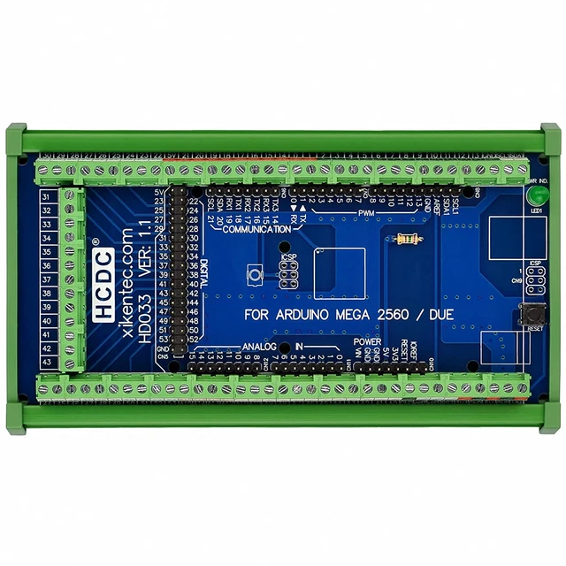DIN RAIL MOUNT Pinout Breakout Terminal Block Module for Arduino MEGA ...