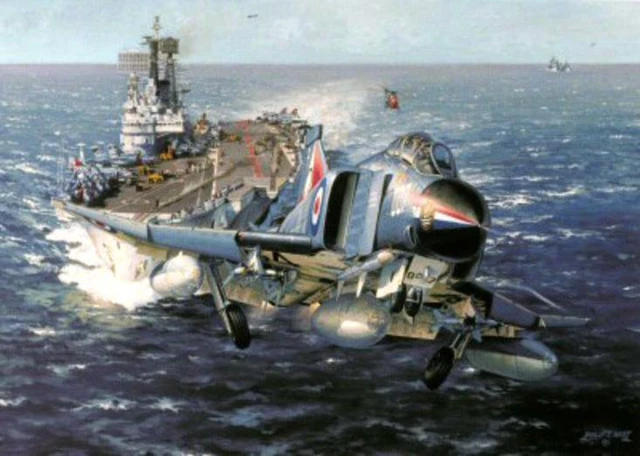 Royal Navy F 4 Phantom Hms Ark Royal Aircraft Blank Birthday Fathers