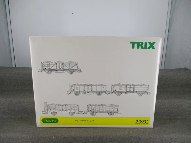 TRIX SPUR H0 23932 Wagen-Set Güterwagen "Kohlentransport" in OVP EUR 82 ...