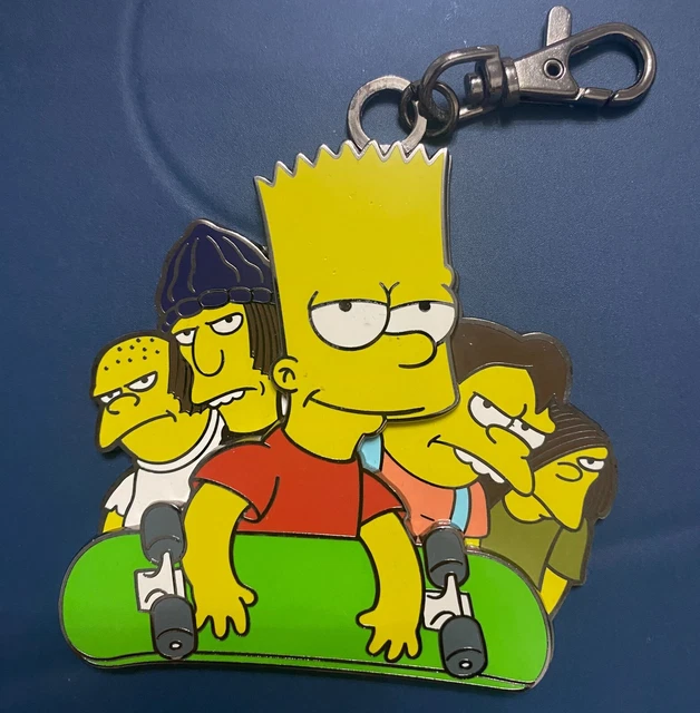 UNIVERSAL STUDIOS LANYARD Medal Pin Bart Simpson Jimbo Nelson Kearney ...