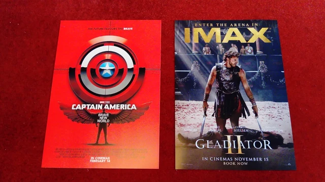 CAPTAIN AMERICA BRAVE New World & Gladiator II original A3 Cinema ...