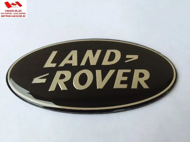 LAND ROVER FRONT Grille Badge Gloss Black Emblem Black Badge Range ...