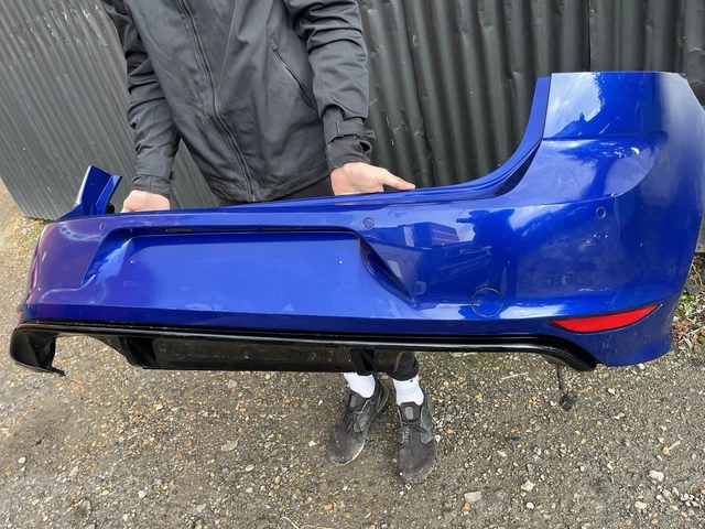 VW GOLF R Mk7 Rear Bumper In Lapiz Blue Ld5K Parking Sensors Diffuser ...