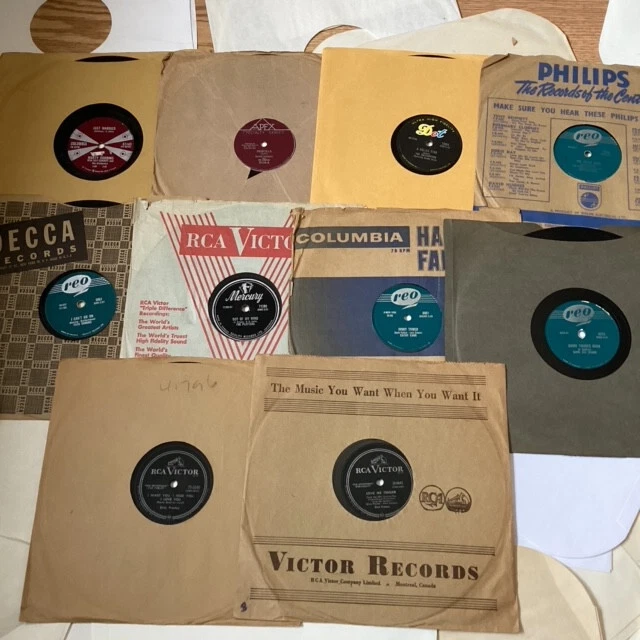 78RPM LOT OF 10 1950s HITS - Elvis, Fats, Platters, Marty Robbins, and ...