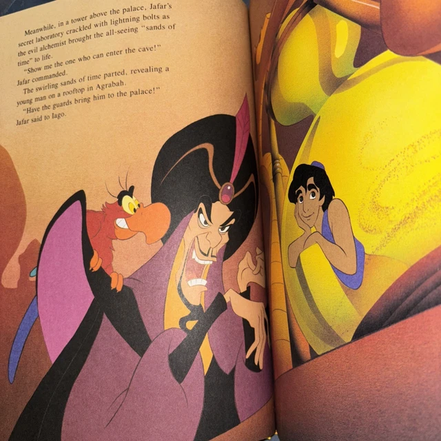 DISNEY CLASSIC SERIES Aladdin Hardcover Book Storybook Vintage 1992 $32 ...