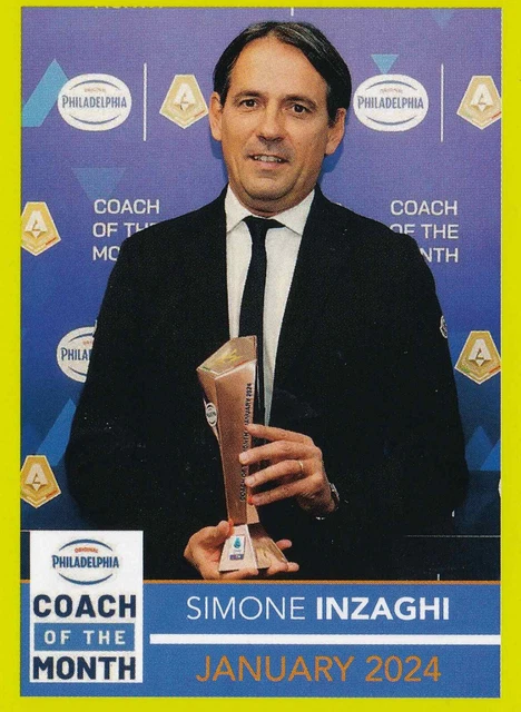 PANINI, CALCIATORI 2023-2024: figurina CM6 Coach of the Month Simone ...