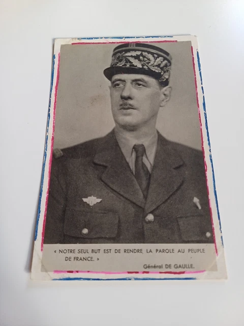 UN PORTRAIT CARTE du Général De Gaule ww2 militaria. EUR 2,00 - PicClick FR