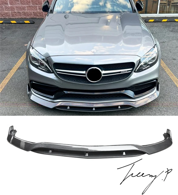 MERCEDES BENZ C63 W205 AMG B Style Carbon Look Front Bumper Splitter ...