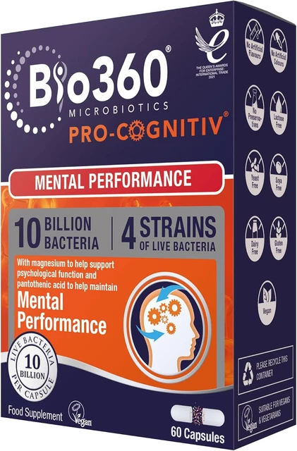 NATURES AID BIO360 Pro-Cognitiv (10 Billion Bacteria), from Natures Aid ...