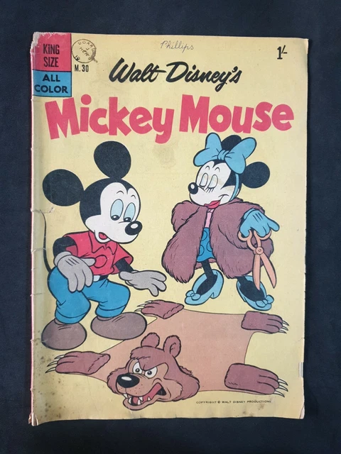 WALT DISNEY'S MICKEY MOUSE - Vintage All Color Comic Book No. M30 1959 ...