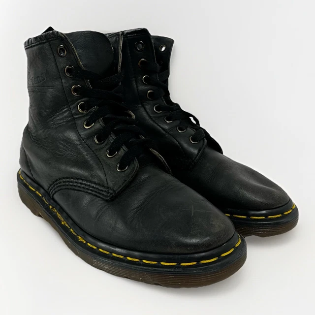 VINTAGE DOC MARTENS 1460 Black Leather Boots Mens Size 4 Made in ...
