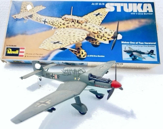REVELL JUNKERS JU 87 R Stuka Luftwaffe gebaut bemalt 1:72 WK2 WW2 inkl ...