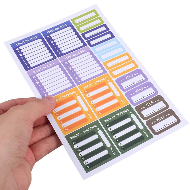 DAY OF THE Week Stickers 10 Sheets Monday To Sunday Label Self Adhesive ...
