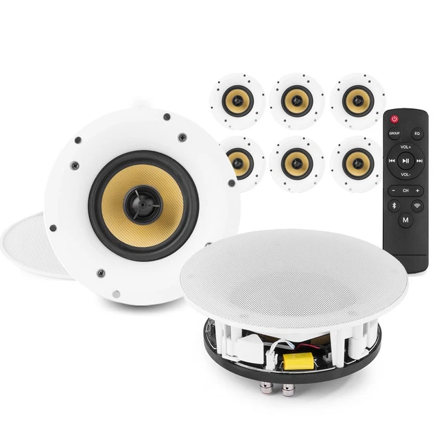 PD WCS50 MULTI Room Ceiling Speaker System - 8 WiFi Bluetooth Speakers ...