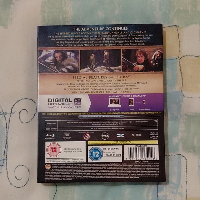 WARNER BROS THE Hobbit: The Desolation of Smaug Blu-ray (12) Digital ...