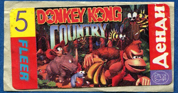 SUPER MARIO DONKEY Kong 90's Chewing Bubble Gum Sticker £6.00 - PicClick UK
