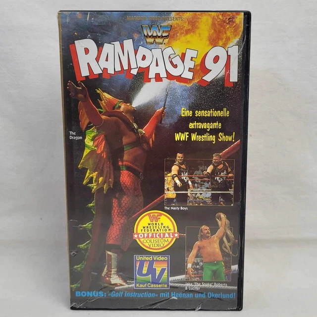 WWF RAMPAGE 91 Wrestling Vhs Video Tape Wwe 1991 Rare German Edition £8 ...