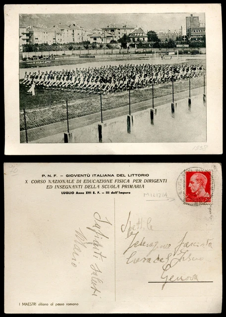 GIOVENTU' ITALIANA DEL LITTORIO-PNF. 1938-CARTOLINA di PROPAGANDA ...