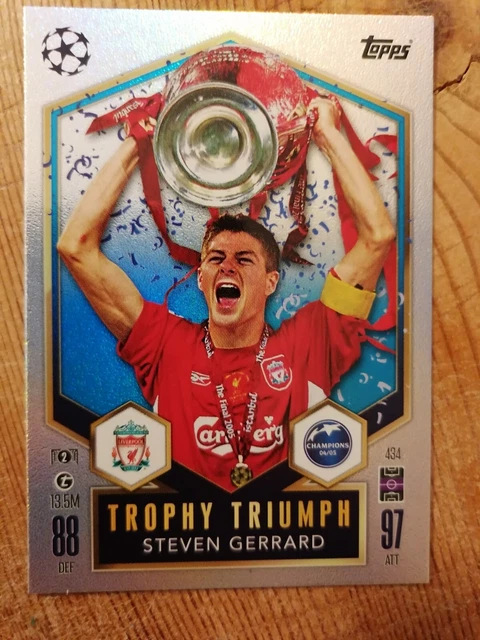 TOPPS MATCH ATTAX CL 2024/25 Nr. 434 Steven Gerrard Trophy Triumph ...