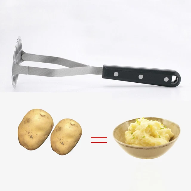 SMOOTH MASH POTATO Masher Manual Stainless Steel for Potatoes Egg Salad ...