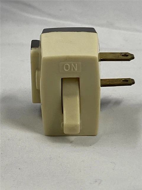 VINTAGE GE GENERAL Electric On Off Toggle Switch Adapter Outlet Plug In ...