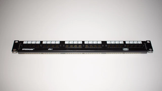 HUBBELL 24 PORT patch panel Speedgain C5e+ T568A P5E24A19E 1-year ...