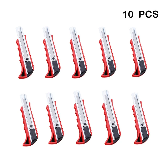 UTILITY KNIFE BOX Cutter Retractable Snap Off Blades Razor Sharp Blade ...