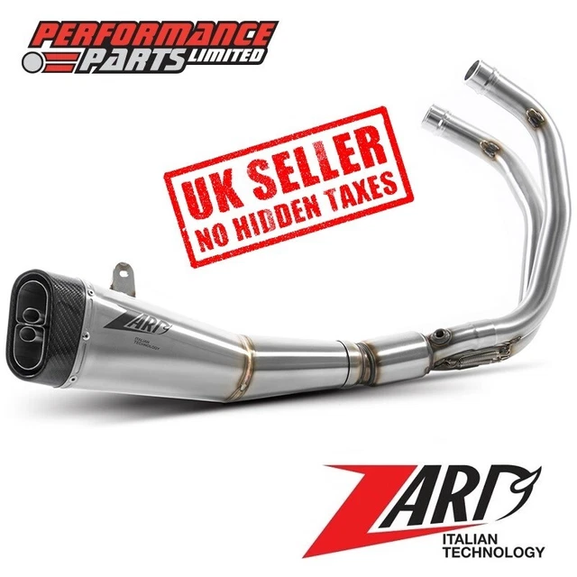 YAMAHA YZF R7 2023 Zard Sistema di scarico completo inox/carbonio DeCAT + killer DB EUR 917,23 ...