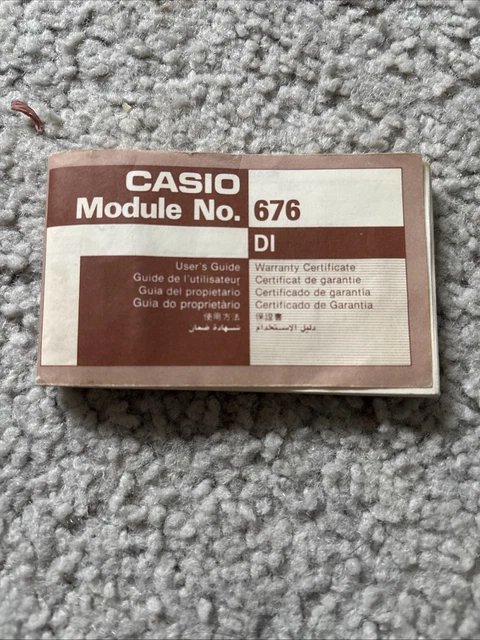 CASIO DATA BANK Module No. 676 Owners Manual Users Guide OEM DBC-62 DBC ...