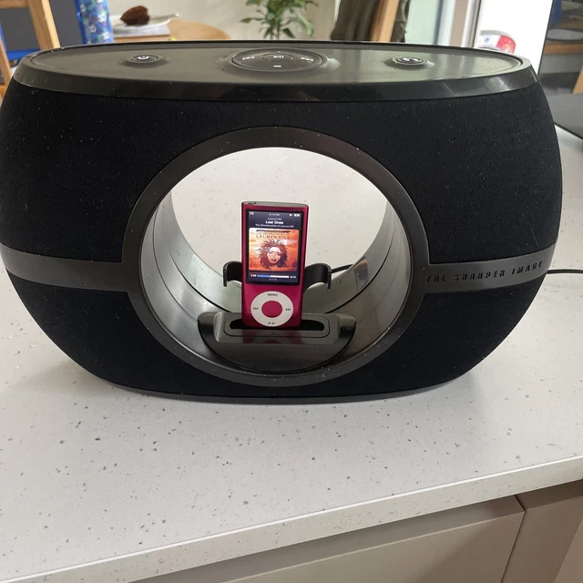 THE SHARPER IMAGEEC-A115 Rotating Speaker System Dock for iPod & iPhone ...