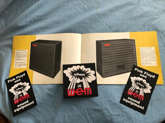 WEM CATALOGUE AND rare WEM and WEM Pink Floyd shop stickers £90.00 ...