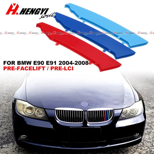 M FARBEN GRILL Abdeckung Streifen Nieren Sticker ABS Für BMW 3 Series ...