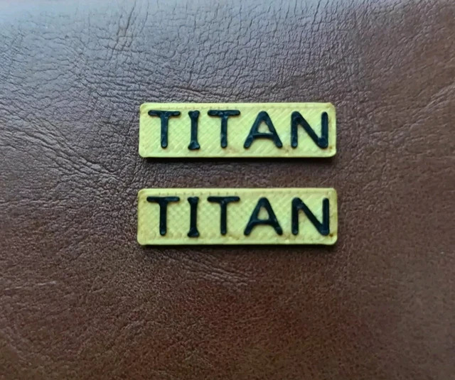 3D PRINTED GOLD TITAN name plate suits Mamod Wilesco steam engine ...