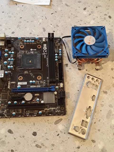 Msi A55m E33 Amd Fm2 Micro Atx Ddr3 Motherboard With Bp Copper Piped