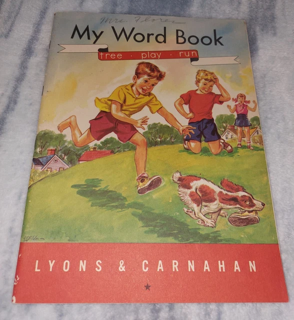 MY WORD BOOK Lyons & Carnahan 1959 Vintage School Workbook Color ...