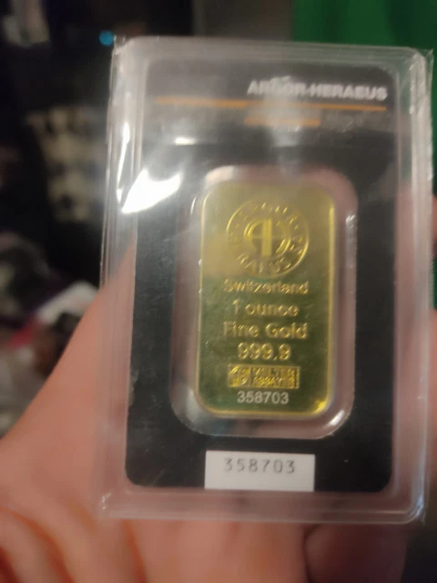 2 UNZE OZ Gold Goldbarren Münze Degussa, Heraeus Bi-Metal 999 625 925 ...