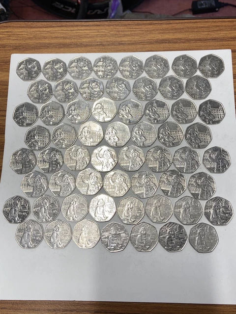 15 X FULL Set Paddington Bear 50p Coins Cathedral Tower of London ...