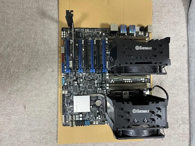 ASUS Z9PE-D8 WS Motherboard Dual Intel Xeon E5-2690 V2 20C 40T CPU RAM ...
